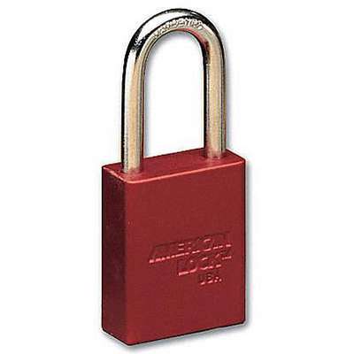 913550-9 American Lock Red Lockout Padlock, Alike Key Type, Master ...