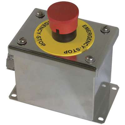 916415-2 GE Push Button Control Station, 1NC, Emergency Stop, Push ...