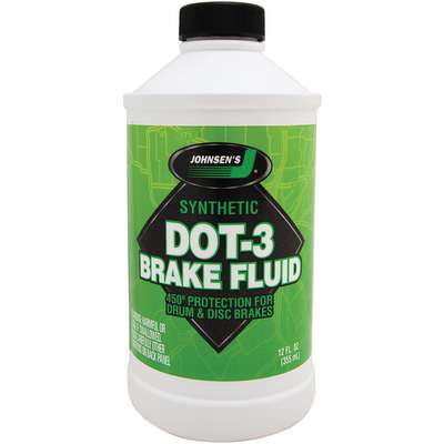 5532 Johnsen's Brake Fluid, DOT 3, Heavy Duty Synthetic, 12 oz. Bottle ...