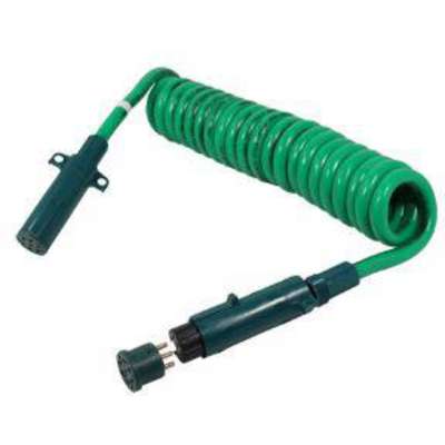 76139 Phillips Permacoil 15 ft. 7-Way ABS Cord Coiled, Green, Quick ...