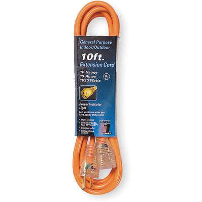 911729-8 Power First 10 ft. Indoor, Outdoor Extension Cord; Max Amps ...