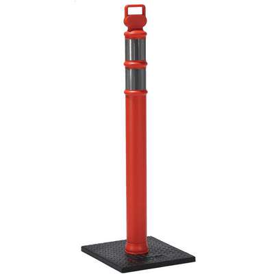 910752-3 Delineator Post: Portable, Orange, 45 in Overall Ht, Grabber ...