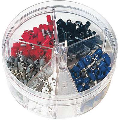 916681-8 Panduit Ferrule Assortment Kit: 400 Pieces, 5 Sizes, 20 to 14 ...