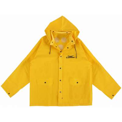 913076-4 Condor 3-Piece Rain Suit with Jacket/Bib Overall, ANSI Class ...