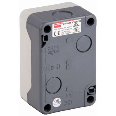 930484-8 Dayton Push Button Control Station, 2NO Contact Form, Number of Operators: 2, Type of ...