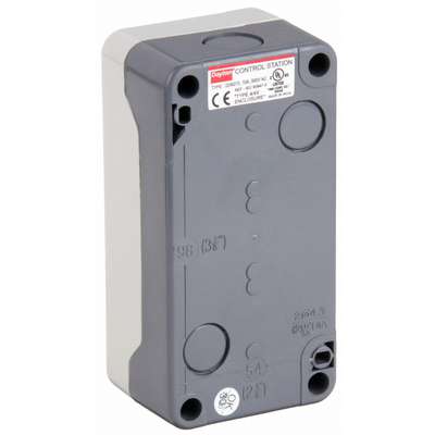 916744-3 Dayton Push Button Control Station, 2NO/1NC, Up/Stop/Down, Push Button/Push Button/Push ...
