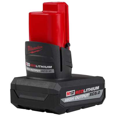 91640 Milwaukee Battery Pack, 5 Ah, Li-Ion, 12.0V | Imperial Supplies