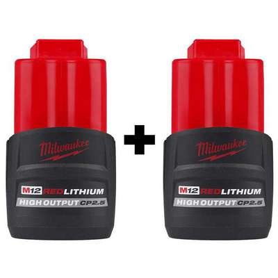 940943-1 Milwaukee Battery Pack: Milwaukee, Milwaukee M12, Li-ion, 2 ...