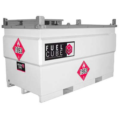 939973-8 White Rectangle Diesel Fuel Tank, 528 gal Capacity, Steel ...