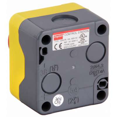 933101-8 Dayton Push Button Control Station, 1NC, Emergency Stop, Push ...