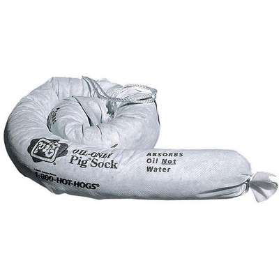 917096-9 PIG Absorbent Sock for Oil Based Spills; 4 ft. L, Absorbs 12 ...
