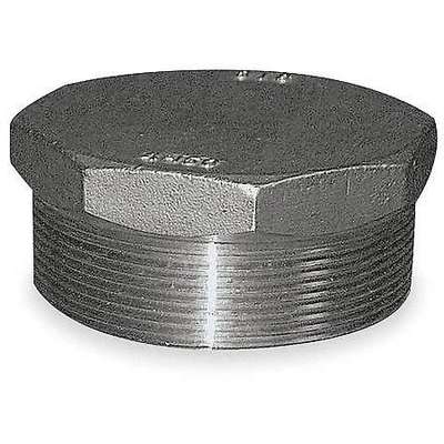 912943-3 304 Stainless Steel Hex Head Plug, MNPT, 1-1/2" Pipe Size ...