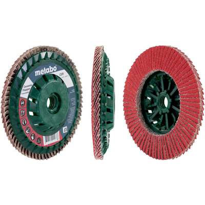 76579 Metabo Flap Disc, 4-1/2", Type 29, Ceramic, 40 Grit, 5/8"-11 ...