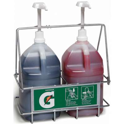 910705 Gatorade Dispenser Rack, Metal, Silver, (2) 1 gal. Liquid ...