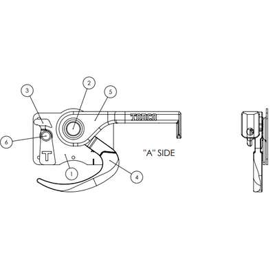 8715 Todco Truck Door Maximum Security Lock | Imperial Supplies