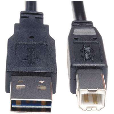 916699-7 Tripp Lite 10 ft. Reversible USB Cable, A Male to B Male ...