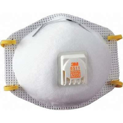 88081 3M N95 Disposable Respirator, Molded, White, Mask Size: Universal ...