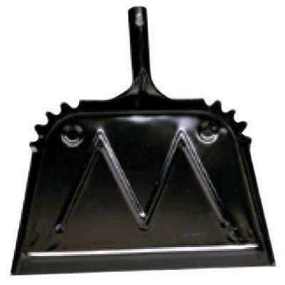 85607 Industrial Metal Dust Pan, 14" L, 12" W, Black | Imperial Supplies