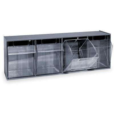 918999-1 Quantum Storage Systems Tip Out Bin, Gray, 8-1/8"H x 6-5/8"L x ...