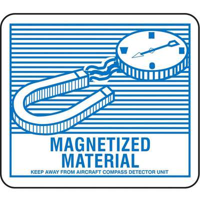 923955-5 DOT Handling Label: Magnetized Material, 5 in Label Wd, 3 in ...