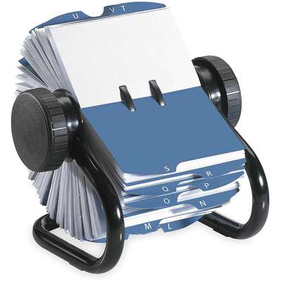 915645-9 Rolodex Rotary Card File: Black, (200) 2-5/8 x 4 in Cards, 6 ...
