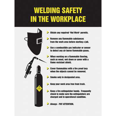 924723 Accuform Poster, Safety Banner Legend Welding Safety" The Work ...