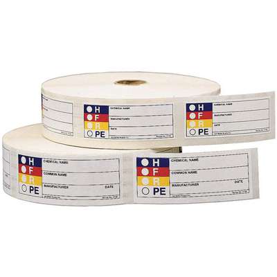 914338-2 Brady HMIG Label, Paper, English, HMIG, Blue, Red, Yellow ...