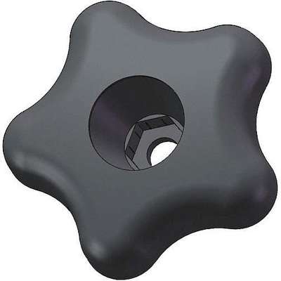919646-7 Snap Lock Star Knob, Plastic Hex Hole, 3/8" Thread Size, 1.00 ...