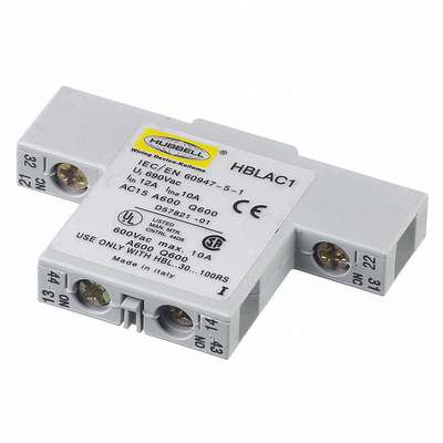 936224 Hubbell Wiring Device-Kellems Break After Break, NO/NC Auxiliary ...