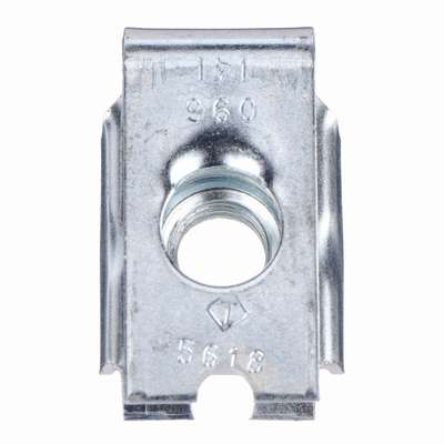 937179-1 Spring Nut: U Clip-On, Steel, Zinc Plated, 5/16"-18 Thread, 0. ...