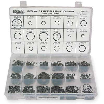 912198-7 Internal & External Retaining Ring Assortment, Steel ...