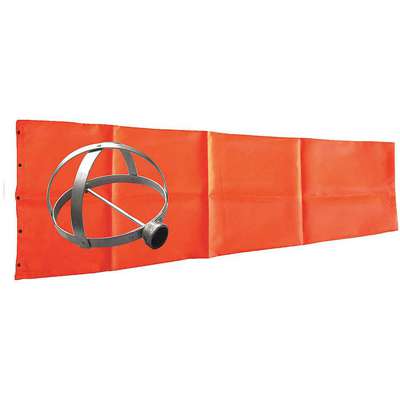 911740-5 Windsock Kit: Nylon, 48 in Lg, 18 in Throat Dia, Orange ...