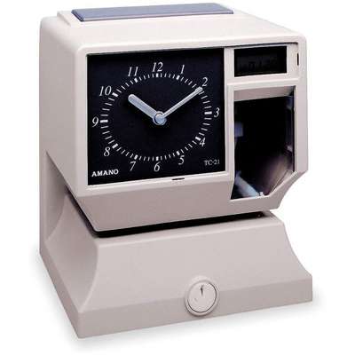 913268-4 Amano Surface, Wall-Mount Electronic Card Punch Time Clock, 8 ...