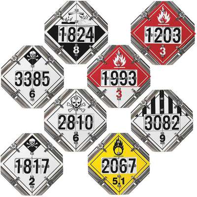 922632-2 Jj Keller (8) Different Flipping DOT Container Placards ...