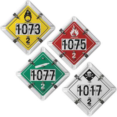 928799-6 Jj Keller (5) Different Flipping Placards DOT Container ...