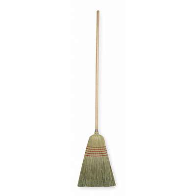 914790-4 Corn Broom: 11 in Sweep Face, Medium/Stiff Combo, Natural, Tan ...