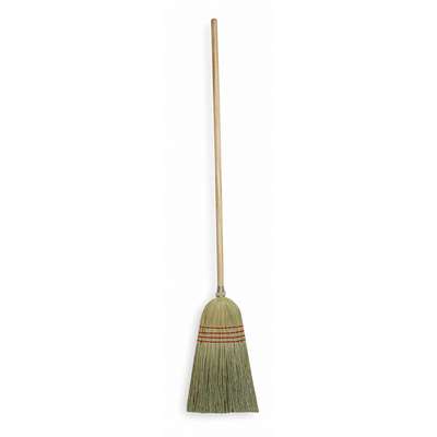 920847 Corn Broom: 12 in Sweep Face, Soft/Stiff Combo, Natural, Tan ...