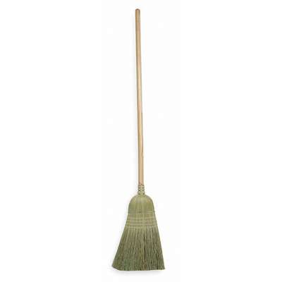 911090-4 Corn Broom: 12 in Sweep Face, Medium/Stiff Combo, Natural, Tan ...