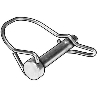 914741-3 Spring Wire Single Wire Tab Lock Safety Pin, Zinc Finish, 5/16 ...