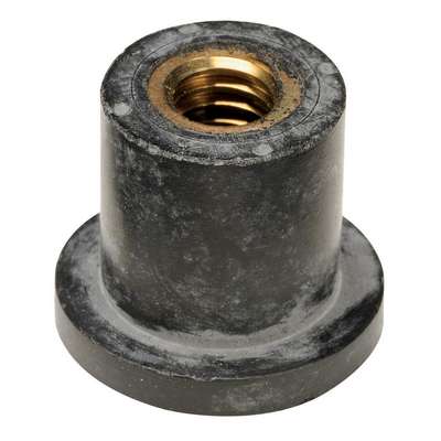 6908 Rubber Expandable Nut, 1/4"-20, Neoprene with Captive Brass Nut ...