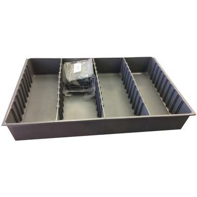 3917 Imperial Gray Polyproplylene Adjustable Compartment Drawer Insert ...