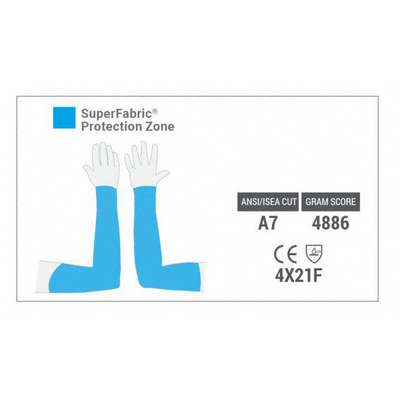 938981-7 Hexarmor Cut-Resistant Sleeve: ANSI/ISEA Cut Level A7, SuperFabric, Green, Sleeve with ...