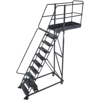 921421-9 Ballymore Unsupported, 10-Step, Cantilever Rolling Ladder with ...