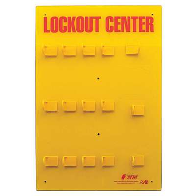 920876-7 Zing Lockout Board, Unfilled, General Lockout/Tagout, 23-1/2 ...