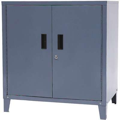 921784-3 31-1/2" x 21" x 33" Steel Shop Desk, Gray | Imperial Supplies