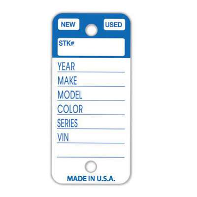 38763 Versa Tags Poly Tag Key Tag Blue With Rings And Two Markers ...