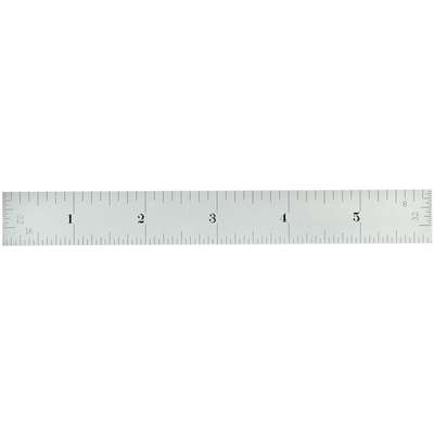 919588-8 Starrett Steel Rule, Spring Tempered: 4R, 16ths/32nds/64ths ...
