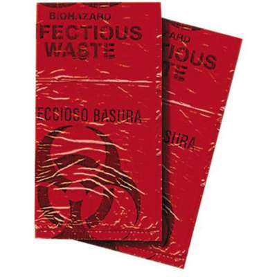 932416-3 First Voice Biohazard Bags, 7 to 10 gal, HDPE, Red, Infectious ...