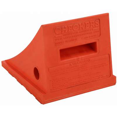 939383-9 Checkers Wheel Chock: 9 in W, 9 in H, 12 in Dp, Urethane ...
