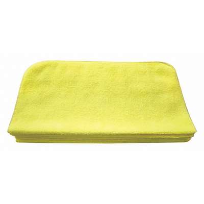 916631 Medium Duty, Microfiber Cloth, Yellow, 16" x 16", PK 12 ...